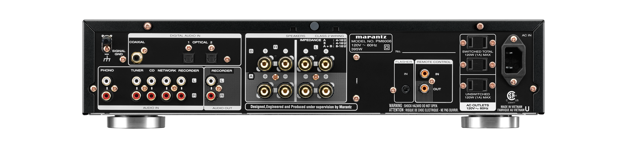 MARANTZ PM6006 2-Ch x 60 Watts Integrated Amplifier w/ D-to-A Converter ...