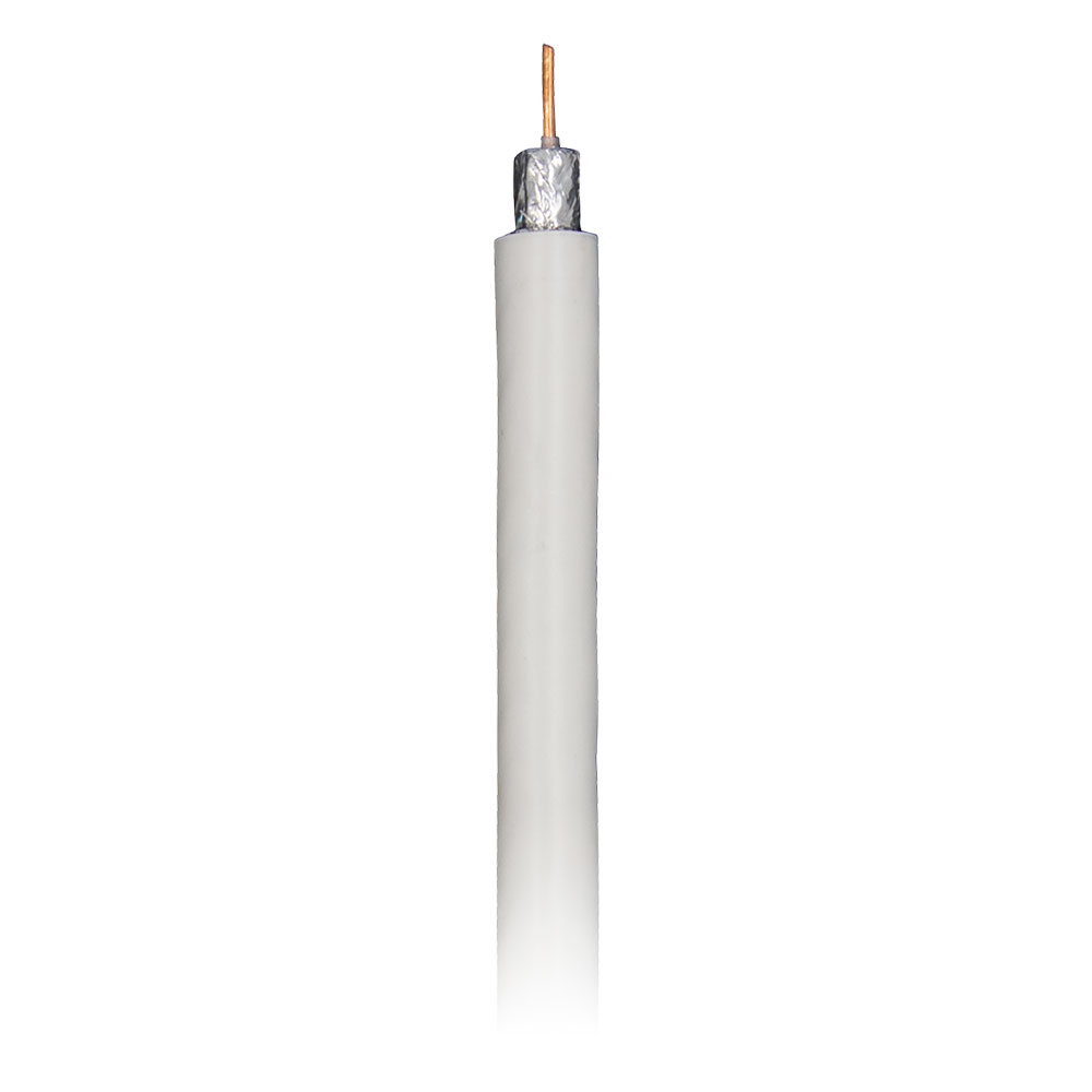 ETHEREAL RG6Q-BW 500ft Quad-Shield RG-6 Coaxial Cable White ...