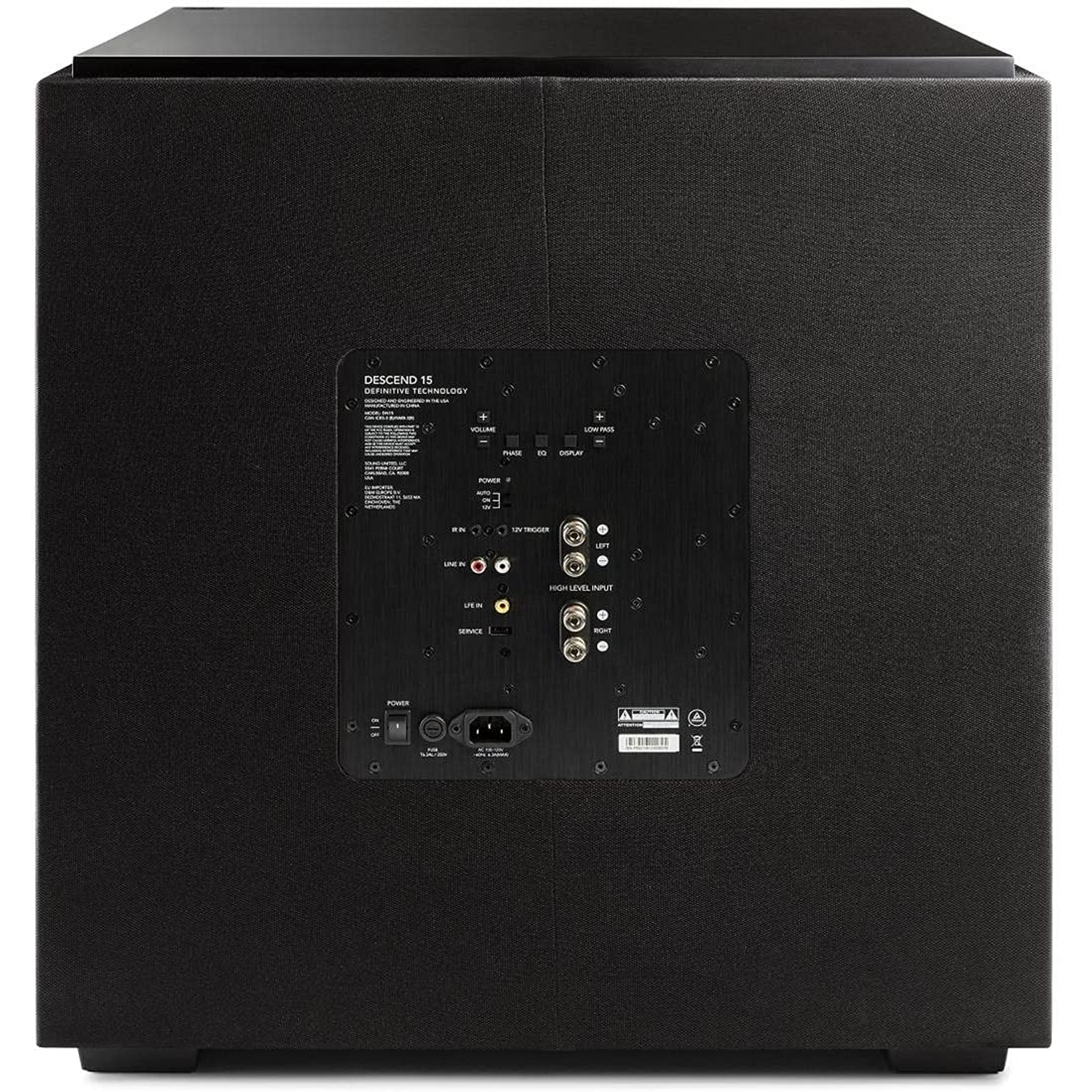 DEFINITIVE TECHNOLOGY DN15 Ultra-Performance 15" 500W Subwoofer w/Dual ...