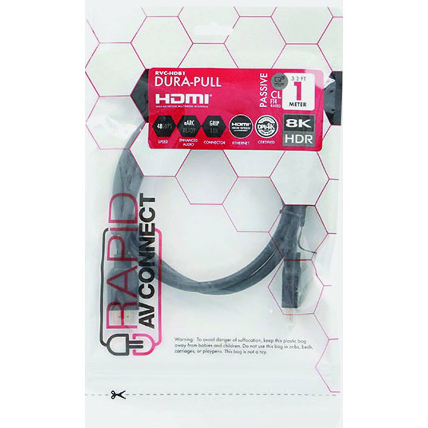 ETHEREAL DPL certified 48gbs 3' HDMI Cable 8k 4:4:4 HDR, eARC and ARC ...