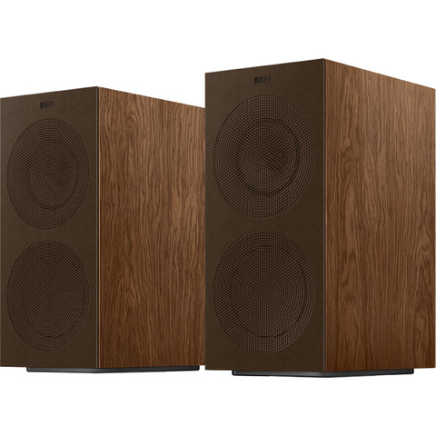 KEF R3 META PAIR R Series 6.5" Bookshelf Speakers Walnut | Accessories4less