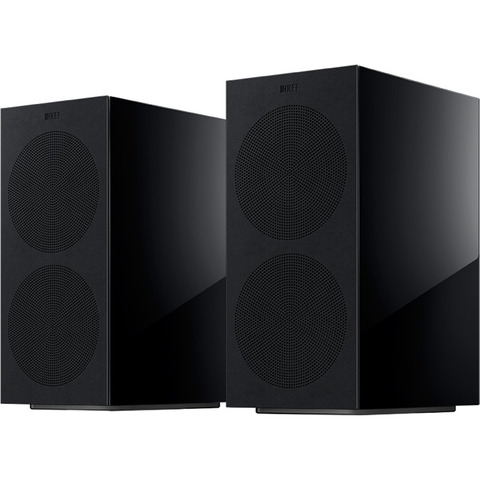 KEF R3 META PAIR R Series 6.5" Bookshelf Speakers Gloss Black | Accessories4less
