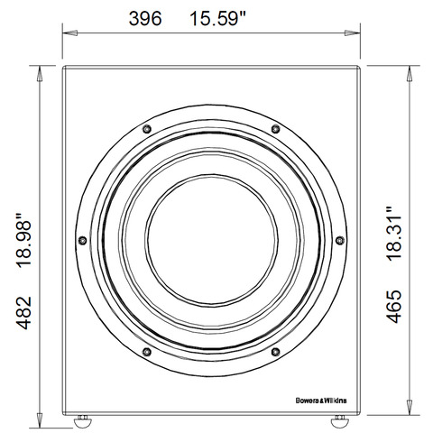 BOWERS & WILKINS CT-SW12 12" PASSIVE Subwoofer Black (requires ...