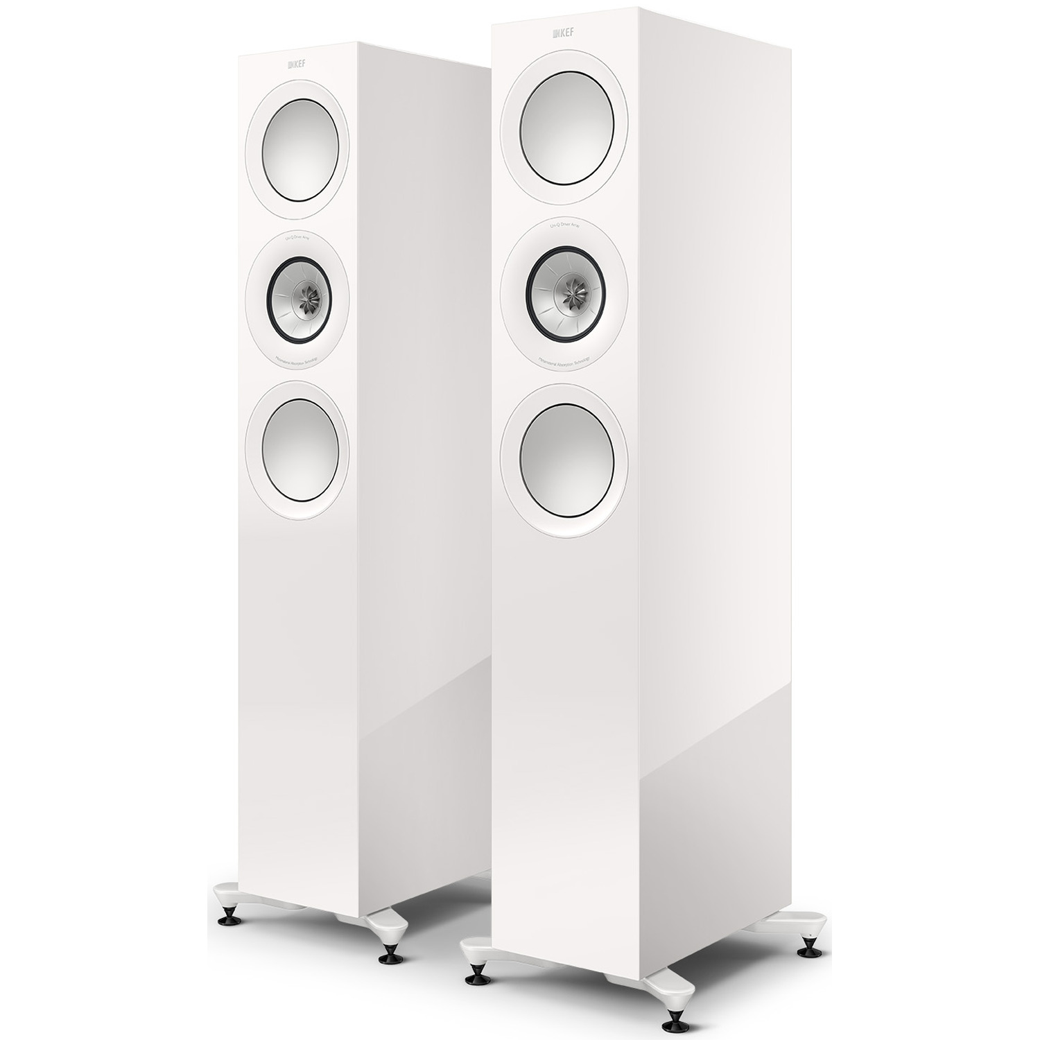 KEF R7 META PAIR 6.5" 3-Way Floor-Standing Speakers Gloss White | Accessories4less